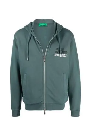 Dsquared2 Zip-up Hoodie - Green
