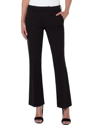 LIVERPOOL Kelsey Flare Ponte Trousers - Black