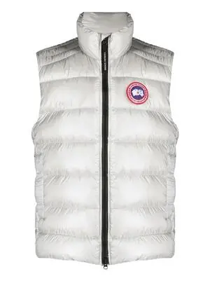 Canada Goose Crofton Logo-Patch Padded Gilet Silver