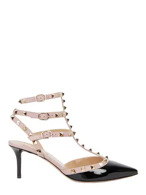 Valentino Garavani Rockstud Patent Leather Pumps - Black