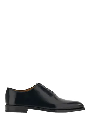 FERRAGAMO Calf Leather Oxford Shoes - Black