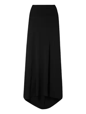 MAXIMILIAN Donna Draped Maxi Skirt - Black