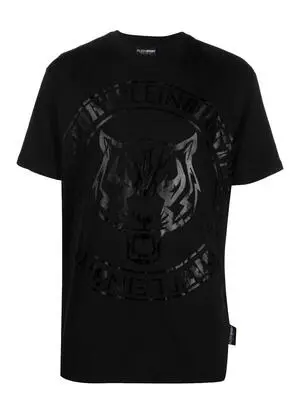 PLEIN SPORT Tiger Logo-print T-shirt - Black
