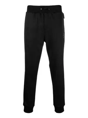 PLEIN SPORT Tiger-head Motif Track Pants - Black