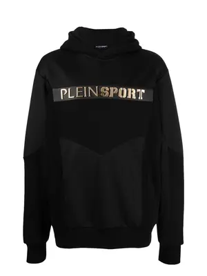 PLEIN SPORT Embossed-logo Hoodie - Black