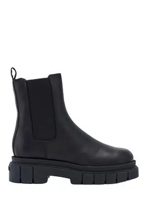 MACKAGE Shearling-Lined Leather Chelsea Boot