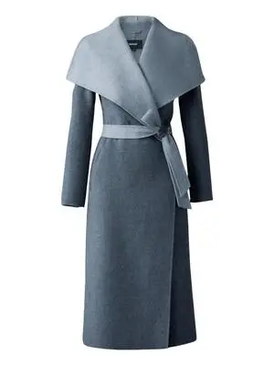Mackage Mai-cn Double-face Wool Wrap Coat - Carbon Mix