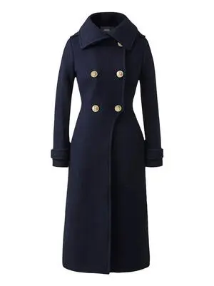 Mackage Elodie Double-face Wool Tailored Coat - Navy