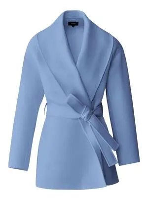 Mackage Tyra Wool Robe Jacket Fog Blue