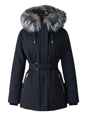 Mackage Jeni 2-in-1 Down Parka With Silver Fox Fur - Black
