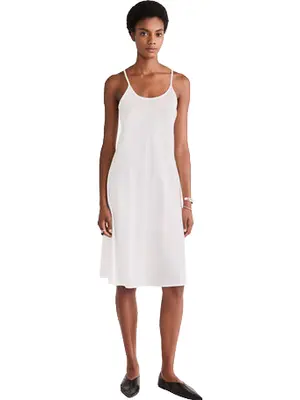 Merlette Midi Slip Dress - White