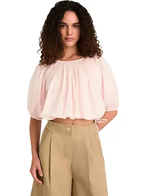 Merlette Merlette Lotus Cropped Top Blush