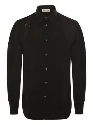 Alexander McQueen Cotton Harness Shirt - Black