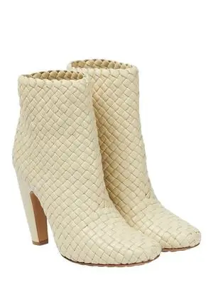 Bottega Veneta Canalazzo Leather Ankle Boots - Neutrals