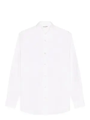 Saint Laurent Dress Shirt In Black - Blanc