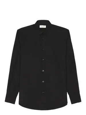 Saint Laurent Dress Shirt In Black - Noir