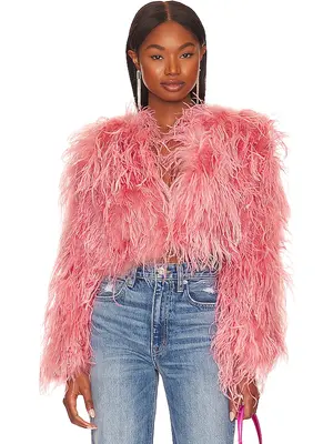 BUBISH Lara Feather Jacket Sunset