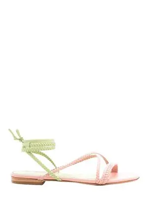 STUDIO CHOFAKIAN Braided-strap Flat Sandals - Neutrals