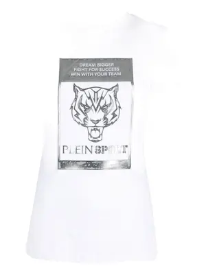 PLEIN SPORT Tiger Print T-shirt - White