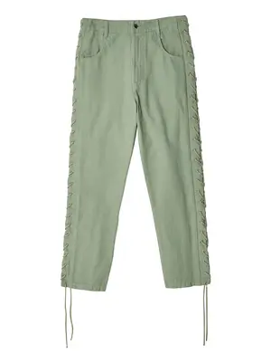 Eckhaus Latta Lace-up Straight Trousers - Green