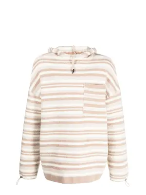 JACQUEMUS Jacquemus Striped Oversized Knitted Hoodie