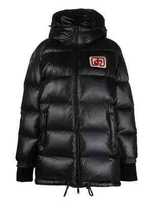 Dsquared2 Logo-patch Padded Coat - Black