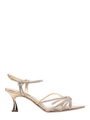 Casadei Crystal-embellished Strappy Sandals - Gold
