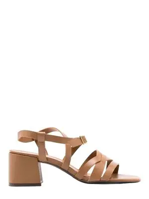 STUDIO CHOFAKIAN Lygia 65mm Strappy Sandals - Brown