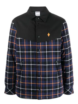 COUNTY OF MILAN Checked Long-sleeve Jacket - Blue