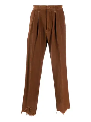 INCOTEX Incotex Raw-Cut Corduroy Trousers