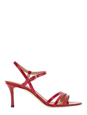 FERRAGAMO High-shine Finish 70mm Sandals - Red