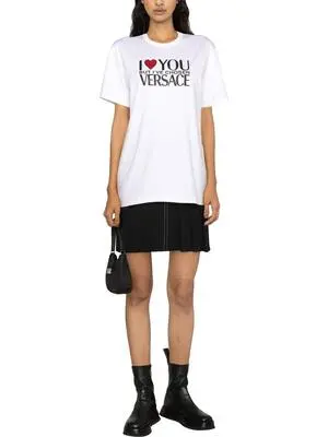 Versace Slogan-print T-shirt - White