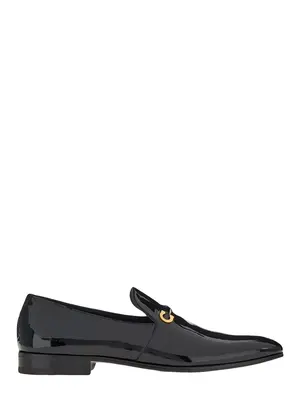 FERRAGAMO Gancini Ornament Loafers - Black