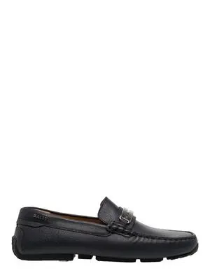 Bally Logo-plaque Round-toe Loafers - Black