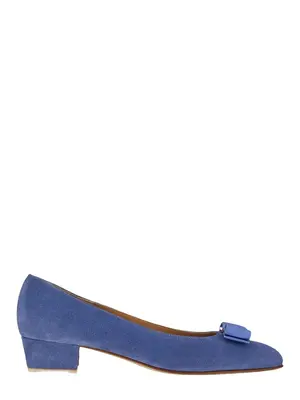 SALVATORE FERRAGAMO Ferragamo 30mm Vara Bow Suede Pumps