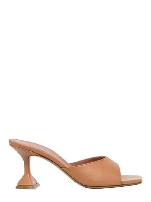 Amina Muaddi Lupita Sculptural Heel Sandals - Brown