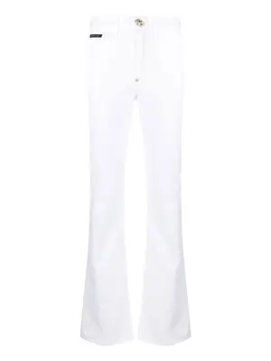Philipp Plein High-waisted Flared Jeans - White