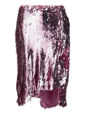 3.1 Phillip Lim Asymmetric Sequinned Midi Skirt - Pink