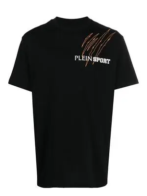 PLEIN SPORT Plein Sport Scratch Logo-Print T-Shirt