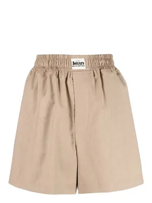 Natasha Zinko High-waisted Boxer Shorts - Neutrals