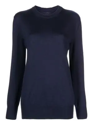 JIL SANDER Crew-Neck Merino Wool Sweater Blue
