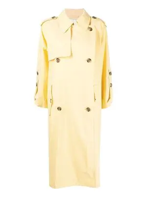 3.1 Phillip Lim Double-breasted Belted Coat - Yellow