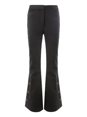 ELLERY Flared Button Trousers - Black