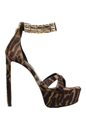 ROBERTO CAVALLI Roberto Cavalli Tiger-Print Platform Sandals