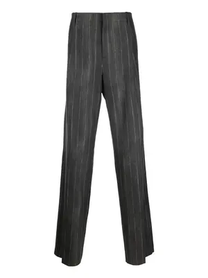 Versace Striped Tailored Trousers - Grey