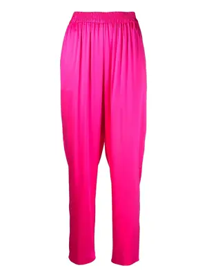 GIANLUCA CAPANNOLO Gianluca Capannolo Cropped Silk Trousers Pink