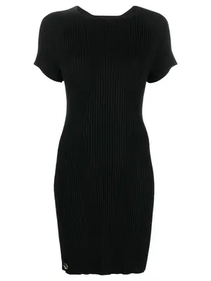 PHILIPP PLEIN Philipp Plein Logo-Plaque Ribbed T-Shirt Dress