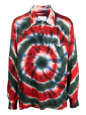 4SDESIGNS Tie-dye Swirl-print Shirt - Red