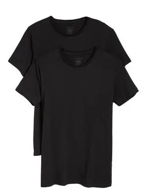 Falke 2-pack Cotton Crew Neck Tee - Black