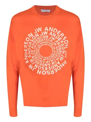 JW Anderson Swirl Logo Jumper - Orange
